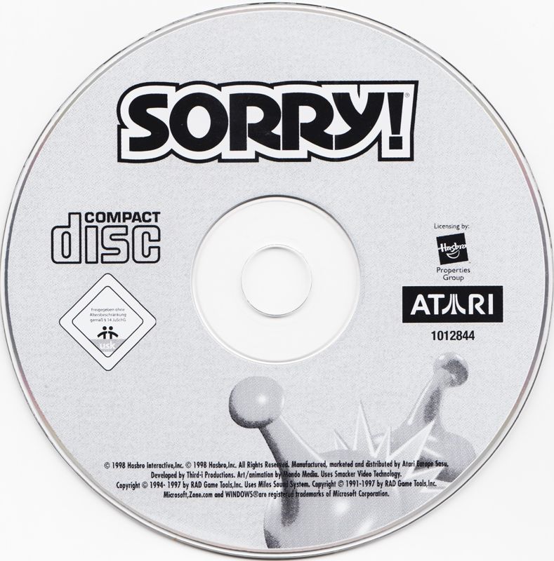 Sorry! cover or packaging material - MobyGames