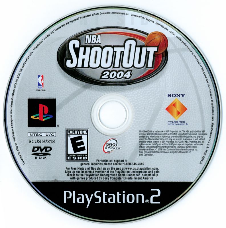NBA ShootOut 2004 cover or packaging material - MobyGames