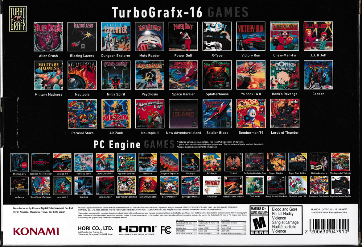TurboGrafx-16 Mini cover or packaging material - MobyGames