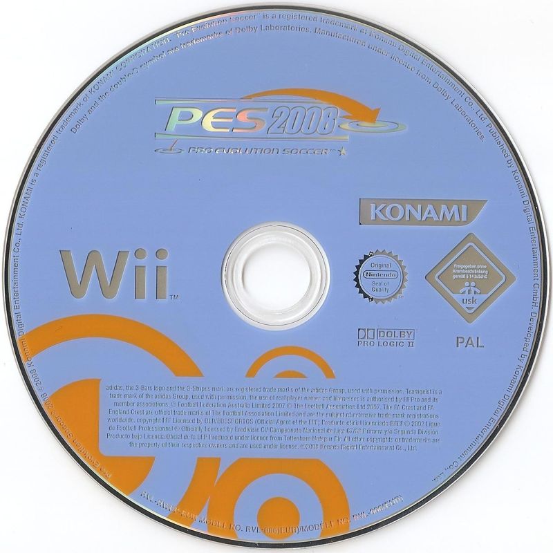 PES 2008: Pro Evolution Soccer cover or packaging material - MobyGames
