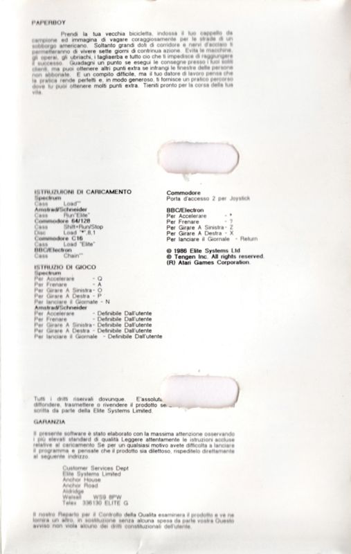 Paperboy cover or packaging material - MobyGames