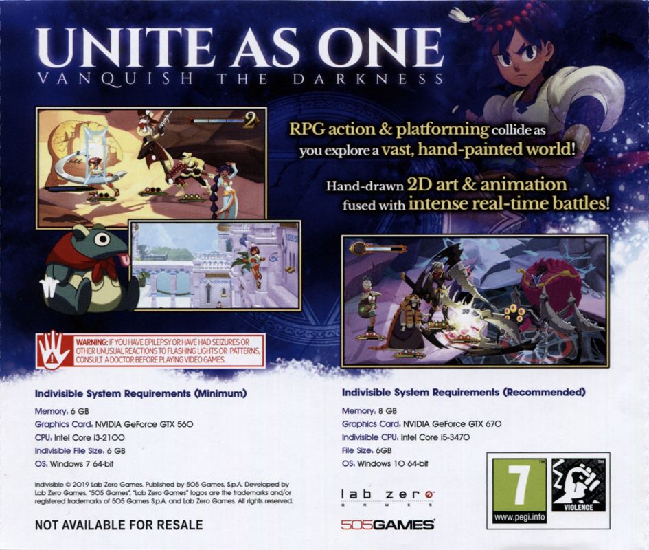 Indivisible (Collector's Edition) cover or packaging material - MobyGames