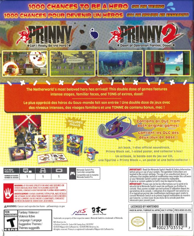 Prinny 1•2: Exploded and Reloaded (Just Desserts Edition) cover or ...