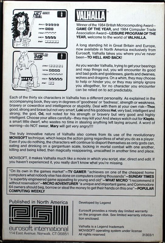 Valhalla cover or packaging material - MobyGames