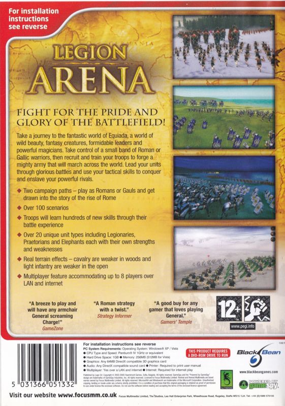 Legion Arena cover or packaging material - MobyGames
