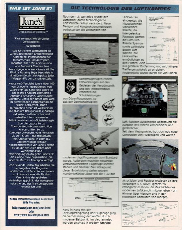 Jane's Combat Simulations: USNF'97 - U.S. Navy Fighters cover or ...