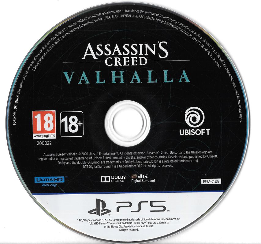 Assassin's Creed: Valhalla cover or packaging material - MobyGames