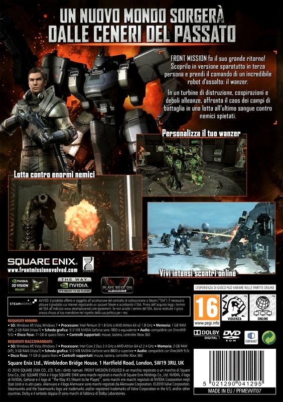 Front Mission Evolved cover or packaging material - MobyGames