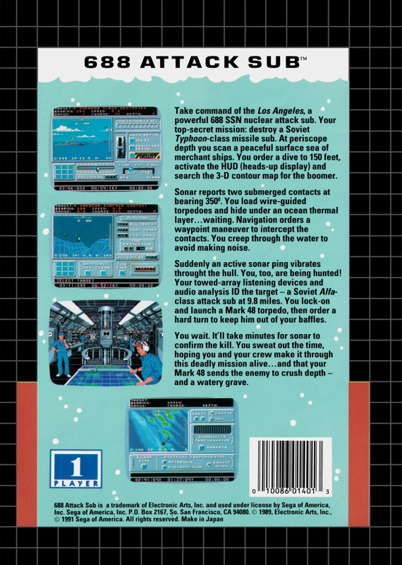 688 Attack Sub cover or packaging material - MobyGames