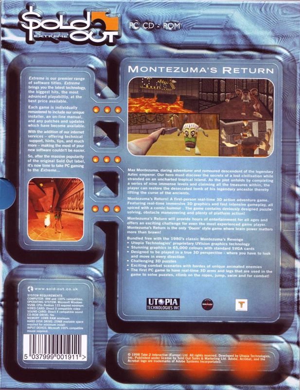 Montezuma's Return cover or packaging material - MobyGames