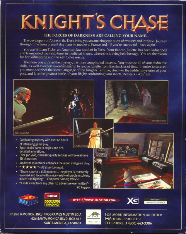 Time Gate: Knight's Chase cover or packaging material - MobyGames