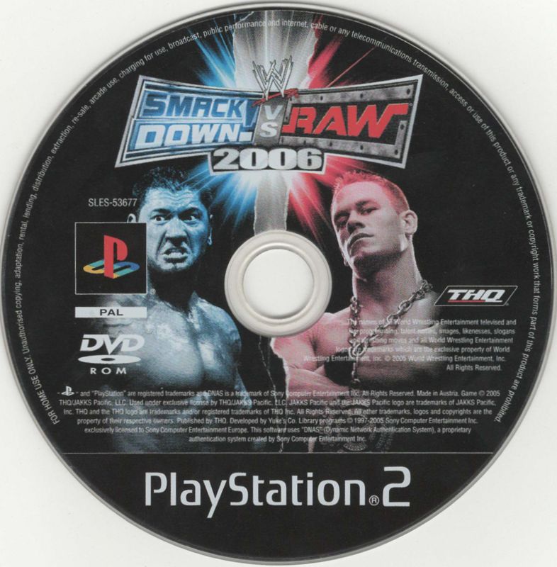 WWE Smackdown vs. Raw 2006 cover or packaging material - MobyGames