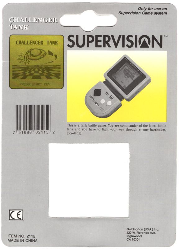 Challenger Tank cover or packaging material - MobyGames