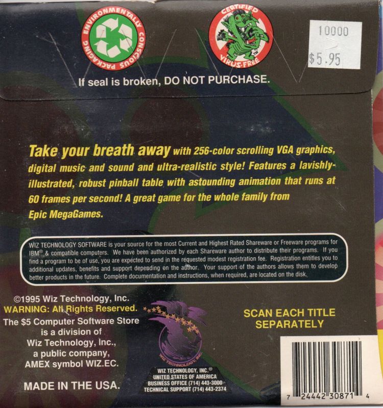 Epic Pinball cover or packaging material - MobyGames