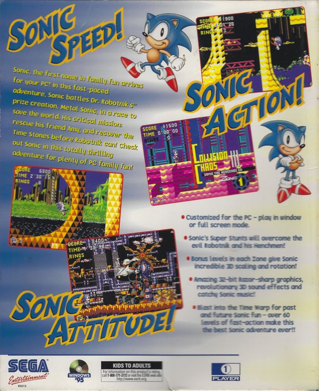 Sonic CD cover or packaging material - MobyGames