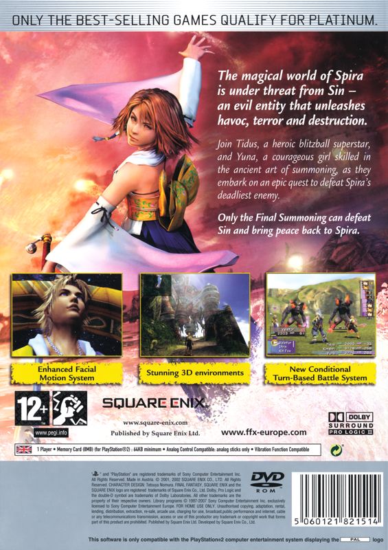Final Fantasy X cover or packaging material - MobyGames