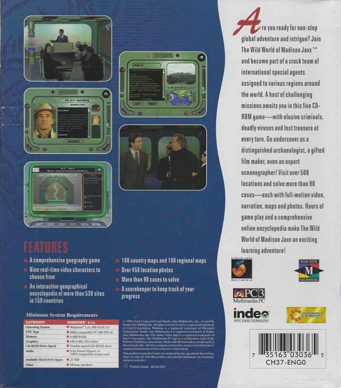 The Wild World of Madison Jaxx cover or packaging material - MobyGames