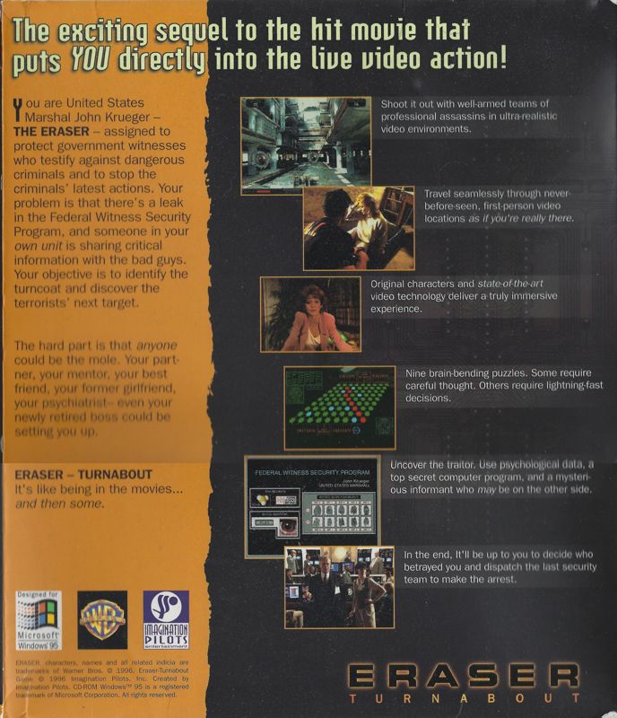 Eraser: Turnabout cover or packaging material - MobyGames