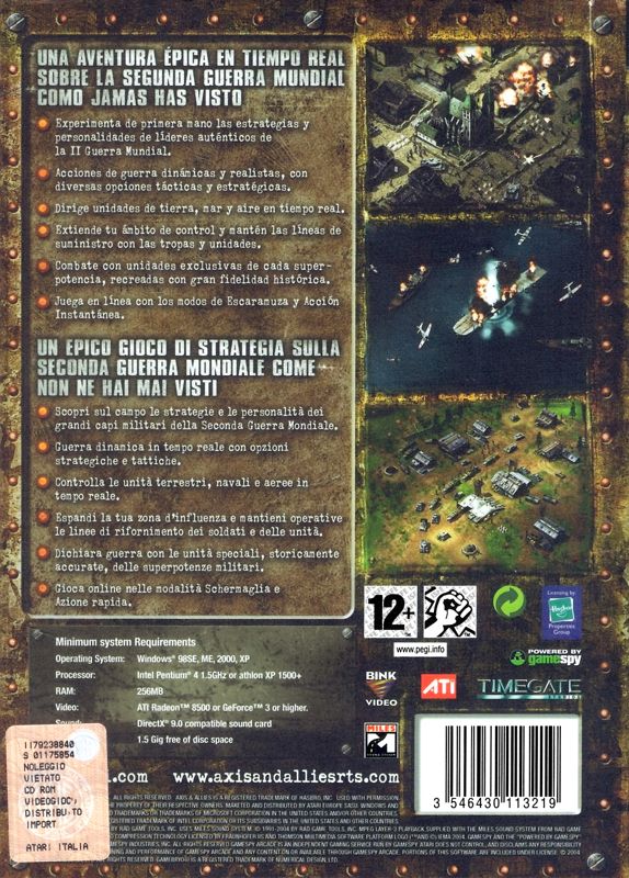 Axis & Allies cover or packaging material - MobyGames