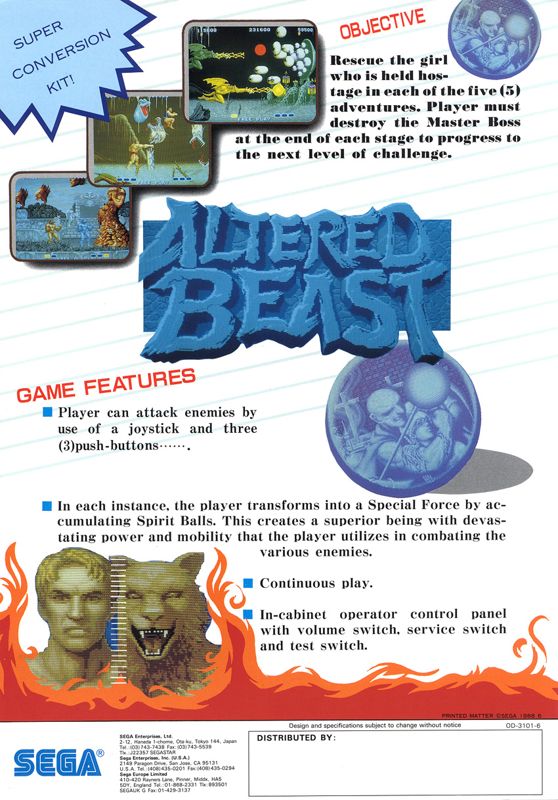 Altered Beast box covers - MobyGames