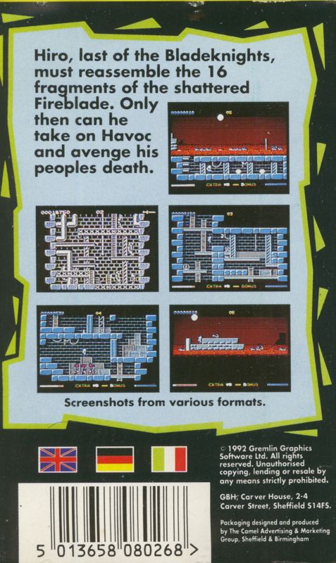 Switchblade cover or packaging material - MobyGames