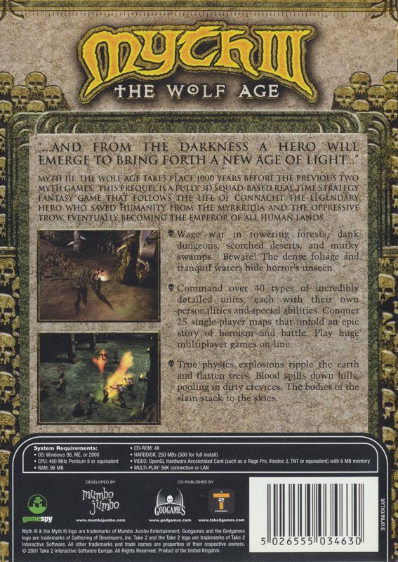 Myth III: The Wolf Age cover or packaging material - MobyGames