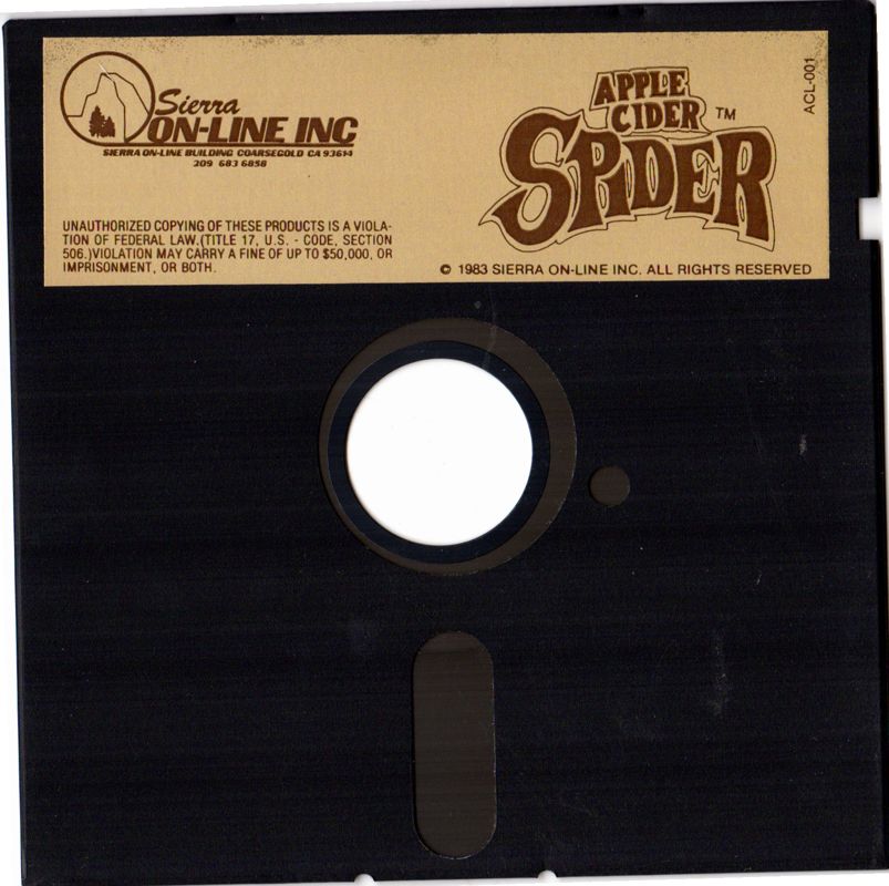 Apple Cider Spider cover or packaging material - MobyGames