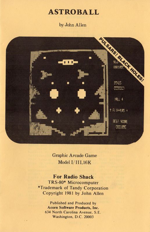 Astroball (1981) - MobyGames