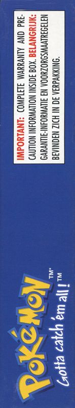 Pokémon Blue Version cover or packaging material - MobyGames