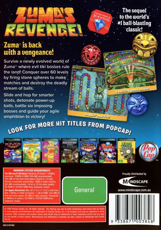 Zuma's Revenge! cover or packaging material - MobyGames