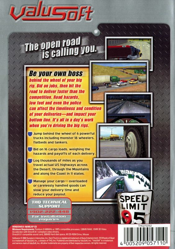 Hard Truck: 18 Wheels of Steel cover or packaging material - MobyGames