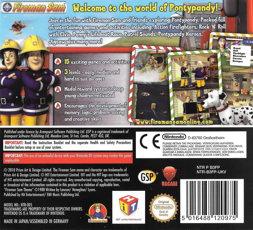 Fireman Sam cover or packaging material - MobyGames