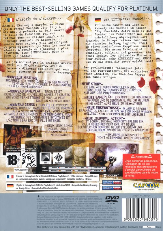 Resident Evil 4 cover or packaging material - MobyGames