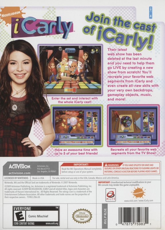 iCarly cover or packaging material - MobyGames