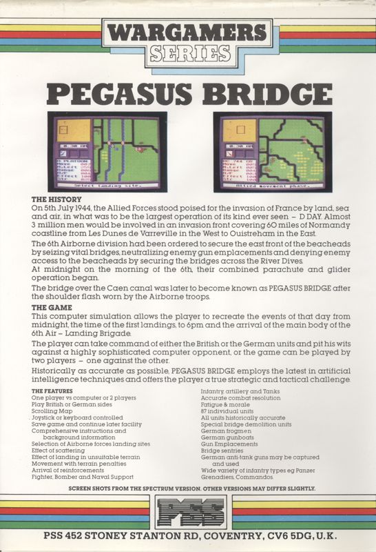 Pegasus Bridge cover or packaging material - MobyGames