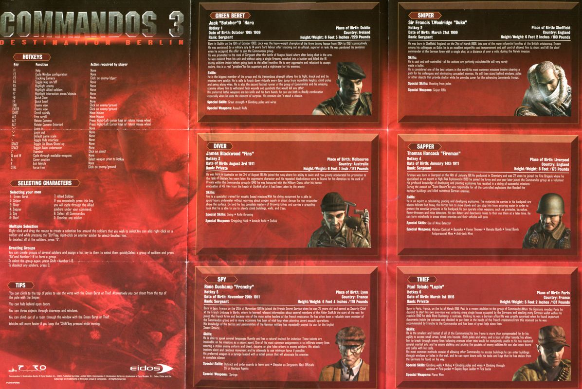 Commandos 3: Destination Berlin cover or packaging material - MobyGames
