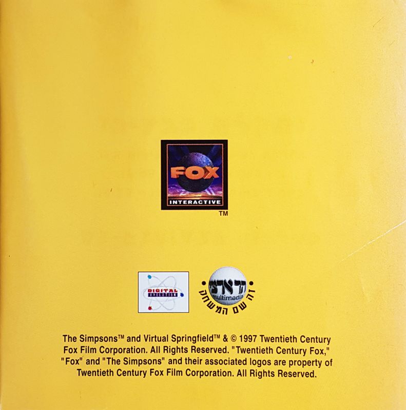 The Simpsons: Virtual Springfield cover or packaging material - MobyGames