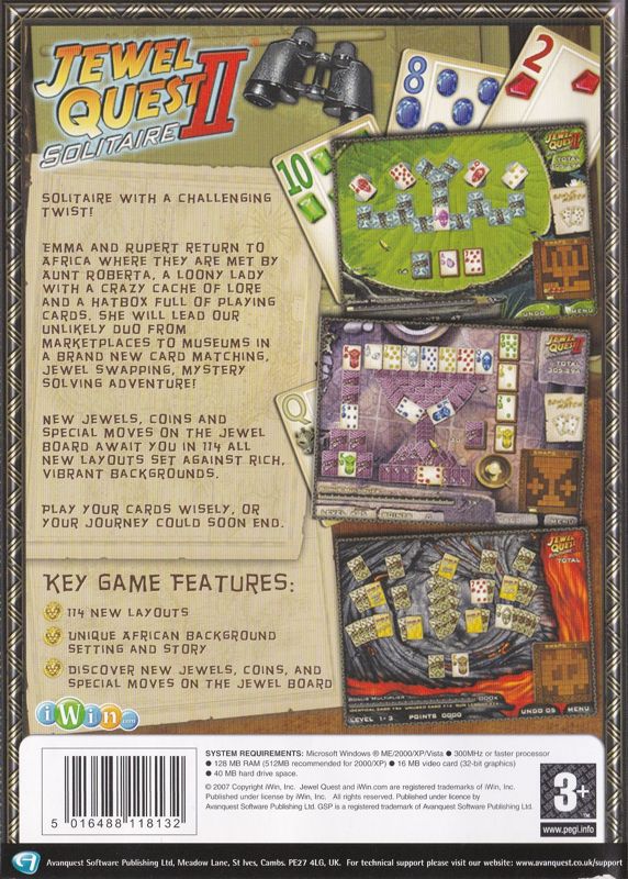 Jewel Quest Solitaire II cover or packaging material - MobyGames