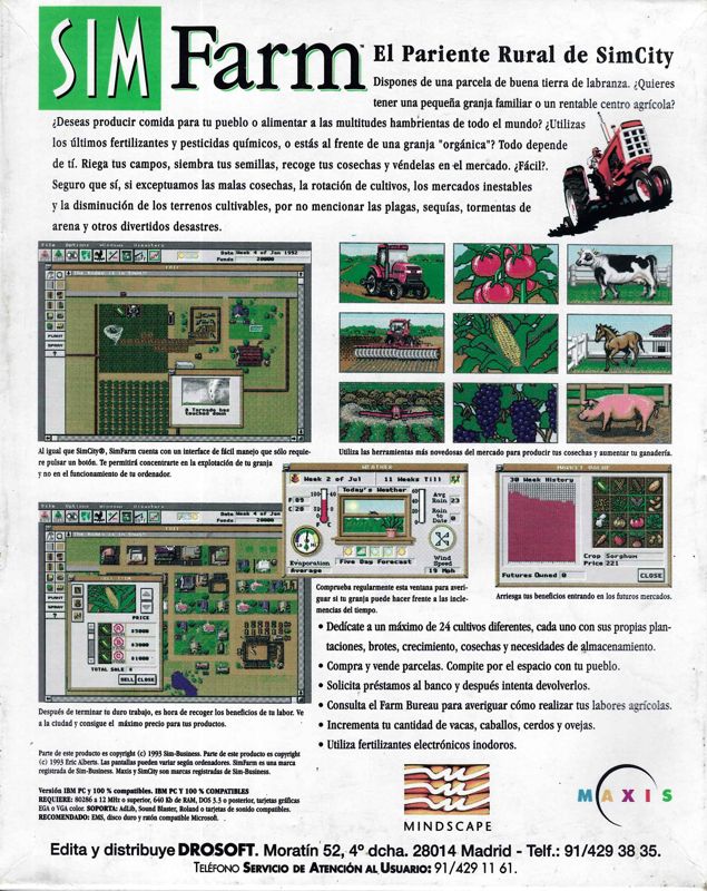 Sim Farm cover or packaging material - MobyGames