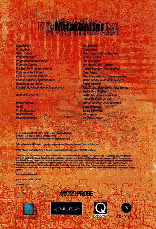 Track Attack cover or packaging material - MobyGames