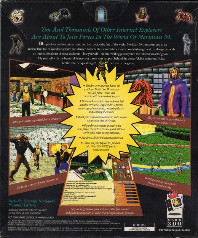 Meridian 59 cover or packaging material - MobyGames