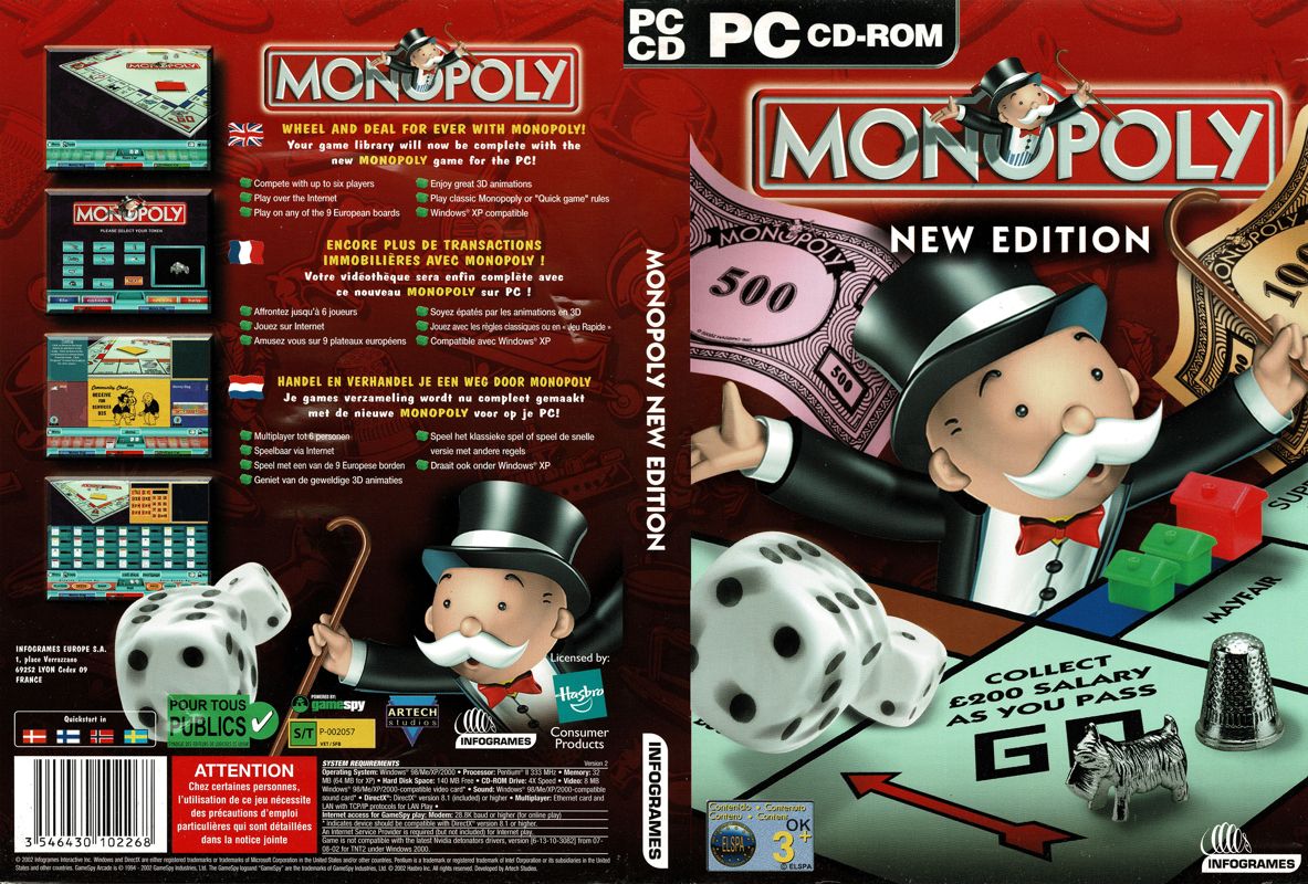 Monopoly cover or packaging material - MobyGames