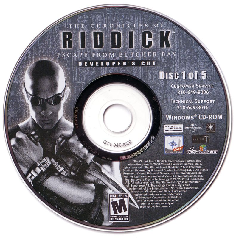 The Chronicles of Riddick: Escape from Butcher Bay cover or packaging ...