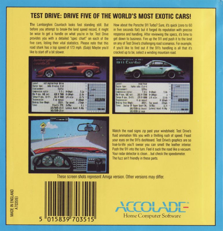 Test Drive cover or packaging material - MobyGames