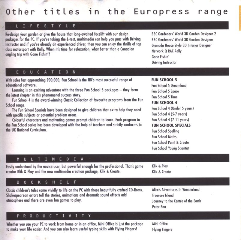 Alice in Wonderland cover or packaging material - MobyGames