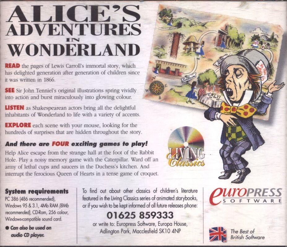 Alice in Wonderland cover or packaging material - MobyGames