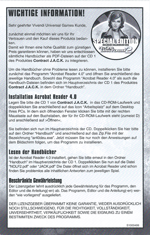 Contract J.A.C.K.: Special Edition cover or packaging material - MobyGames