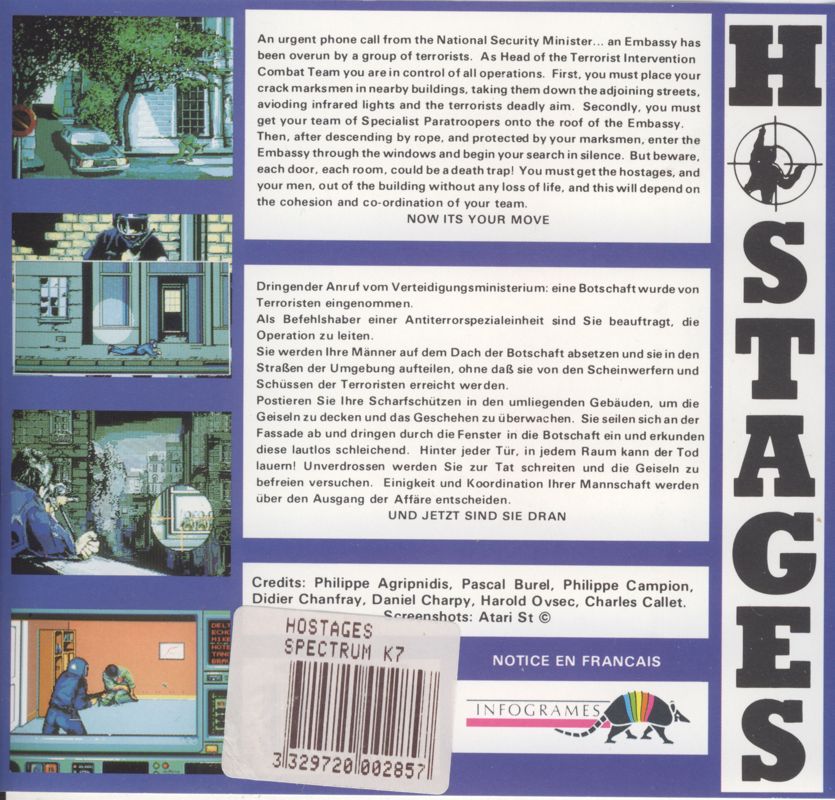 Hostage: Rescue Mission cover or packaging material - MobyGames