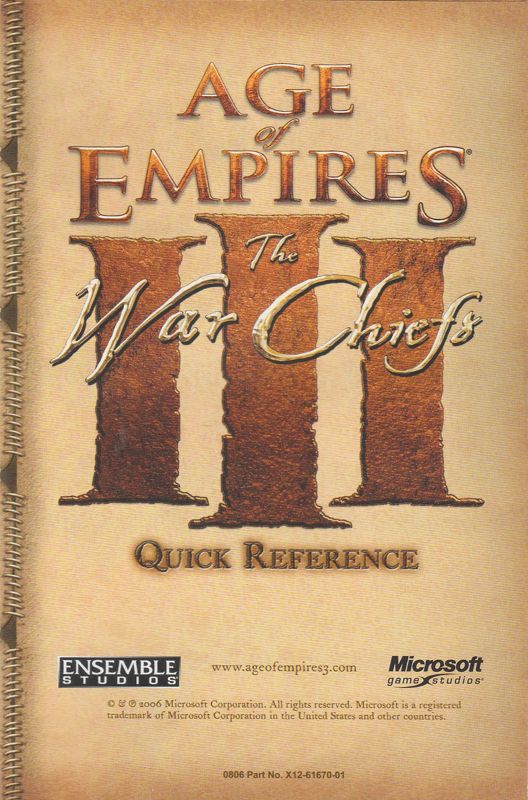 Age Of Empires Iii The Warchiefs Cover Or Packaging Material Mobygames
