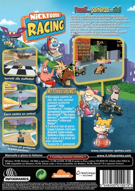 Nicktoons Racing cover or packaging material - MobyGames